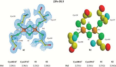 A B The Atomic Model Of The Proximal Fesi Cluster From The