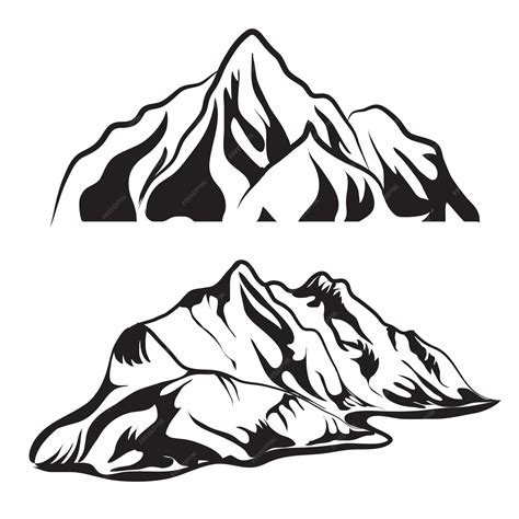 Premium Vector Mountain Hill Vector Design Set Illustration