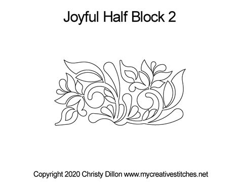 Computerized Quilting Pattern Joyful Set