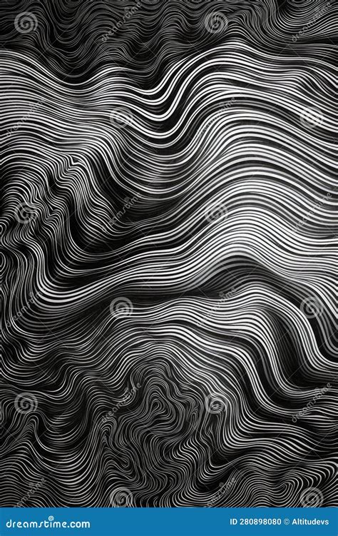 smooth flowing lines in mesmerizing wave pattern stock illustration