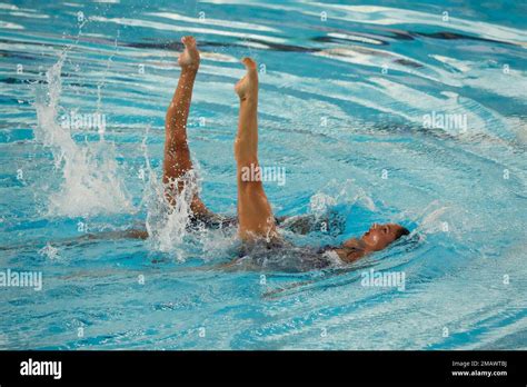 Greeces Sofia Malkogeorgou And Evangelia Platanioti Compete During The