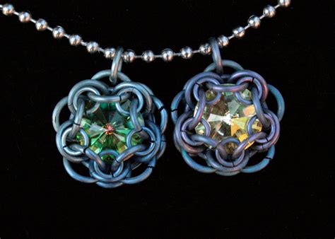 Hand Anodized Titanium Rivoli Pendants — Weasyl