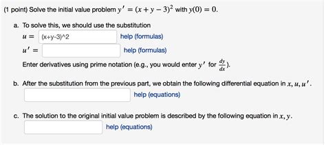 Solved Solve The Initial Value Problem Y X Y 32