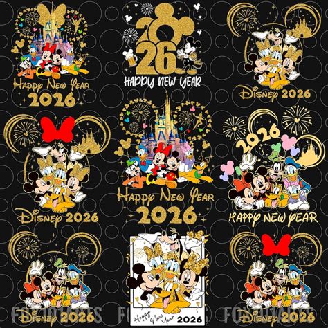 Mickey New Year 2026 Png Etsy