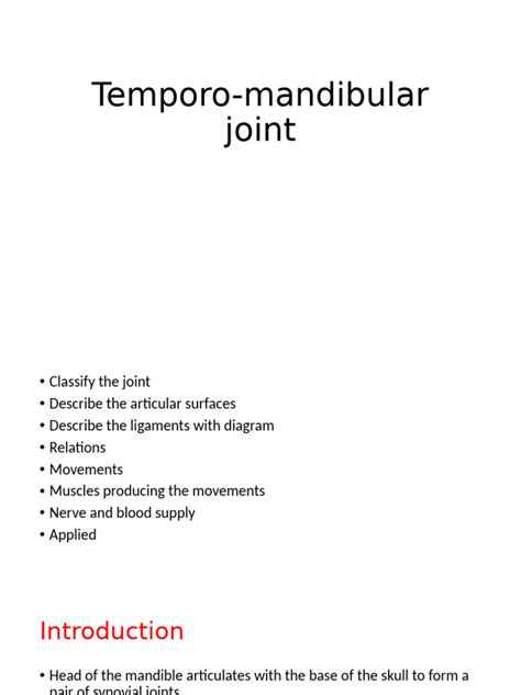 Temporo Mandibular Joint Pdf Human Anatomy Musculoskeletal System