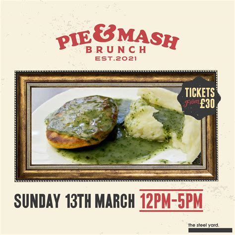 Pie And Mash Brunch 𝗩𝗘𝗡𝗨𝗘 𝗔𝗡𝗡𝗢𝗨𝗡𝗖𝗘𝗠𝗘𝗡𝗧 ‼️ Were Pleased To Announce That Were Moving The Pie