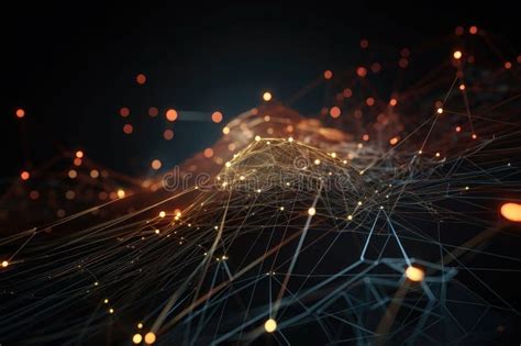 Abstract Connected Dots And Lines Concept Of Ai Technology Motion Of Digital Data Flow Ai