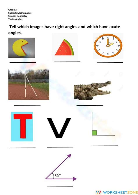 Acute Or Right Angle Worksheet