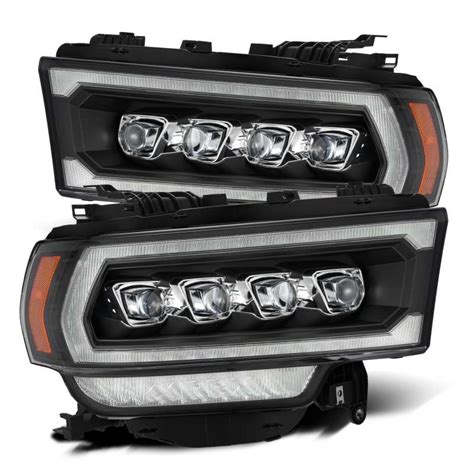 Alpharex 19 21 Ram 2500 Nova Led Proj Headlights Plank Style Black W