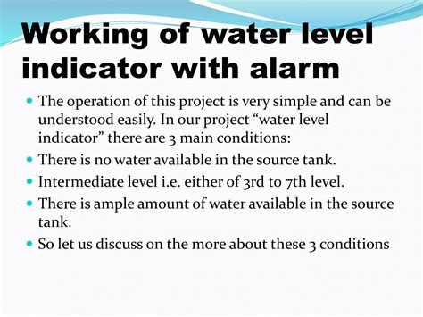 Ppt On Water Level Indicator Pptx