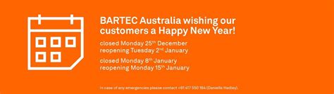 As We Enter The End Of 2023 Bartec Australia Would Like To Thank Our