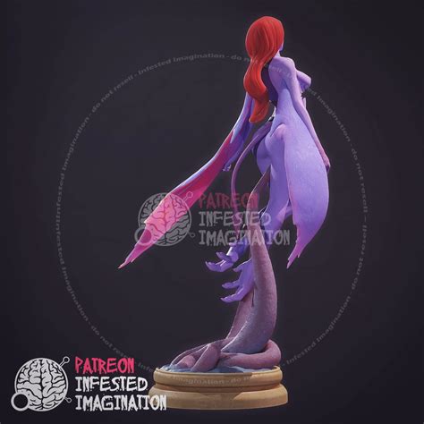 Stl Datei Harpy Trapped By Tentacles 👧・3d Druckbare Vorlage Zum