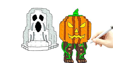 How To Draw Spooky And Pumpky Steal A Brainrot Roblox Step By Step