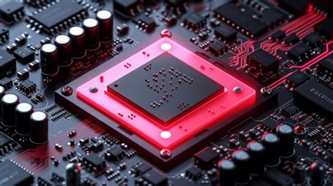 Abstract Technology Background With Microprocessor Premium Ai Generated Image