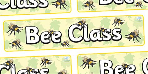 Free Bee Themed Classroom Display Banner Teacher Made