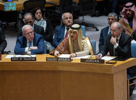 Saudi Foreign Minister Participates In Un Security Council Session On