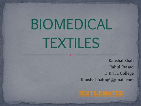 Biomedical Textiles Pptx