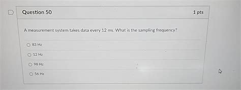 Solved Question 501 ﻿ptsa Measurement System Takes Data