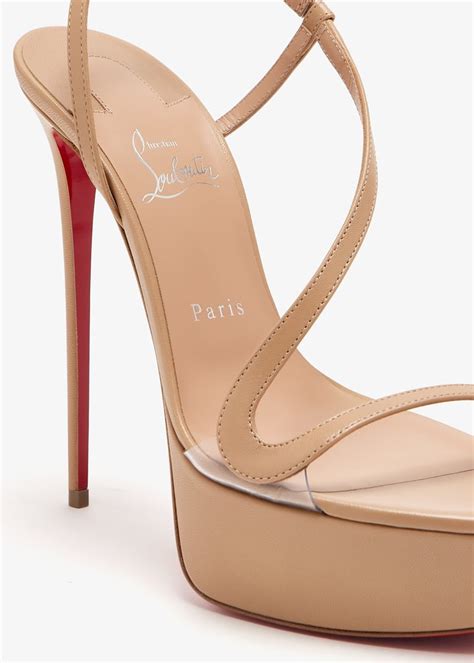 Christian Louboutin Rosalie Alta Sandals For Women Beige In Ksa