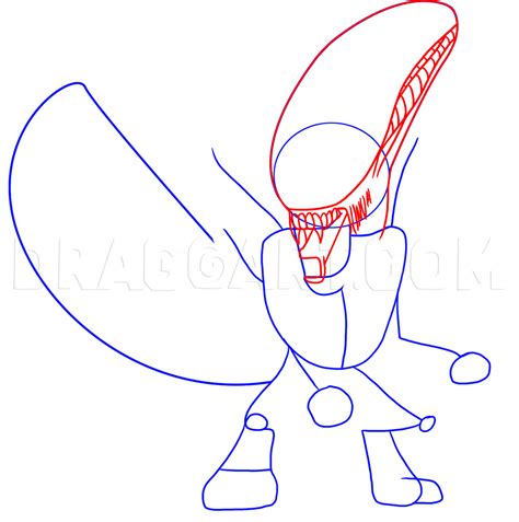How To Draw Chibi Xenomorph