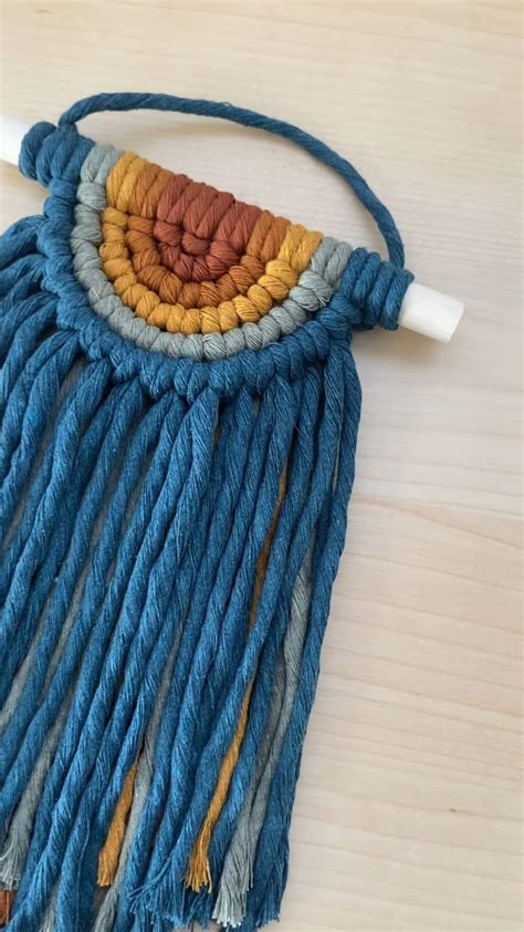 Colorful Macrame Half Circle Pattern Tutorial