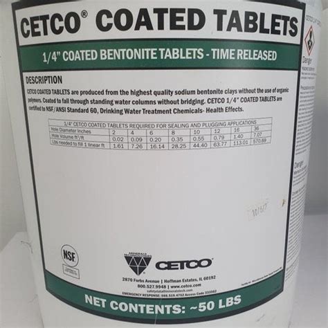 Gel Coated Bentonite Pellets Time Release 23kg Site Investigation