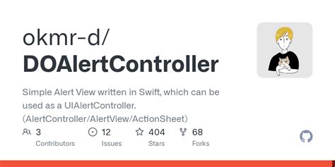 GitHub Okmr D DOAlertController Simple Alert View Written In Swift Which Can Be Used As A