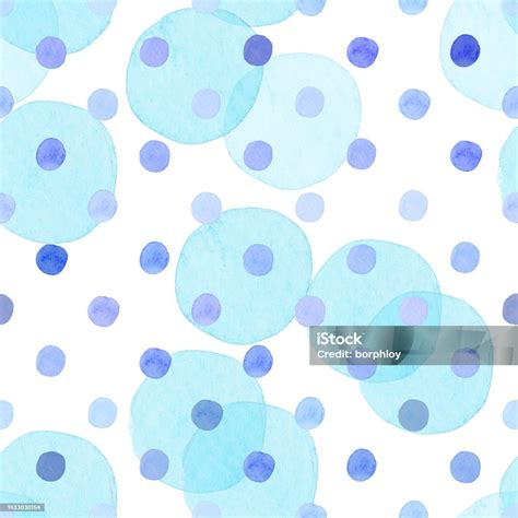 Seamless Watercolor Illustration Big And Small Blue Dot Used For Background Texture Wrapping