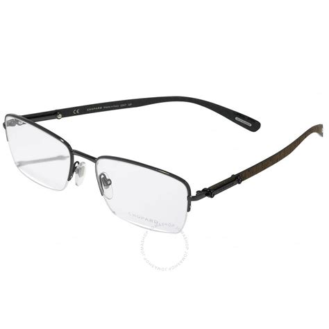 Chopard Mens Silver Tone Square Eyeglass Frames Vchb54 568 57