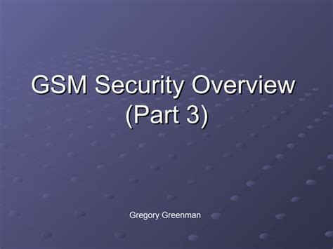 Gsm Attacks Ppt