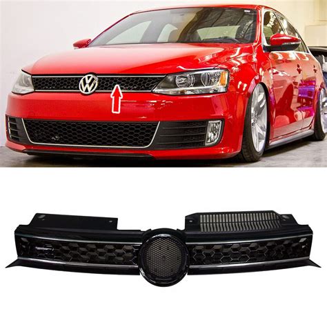 Jetta Sportwagen Grille Black Carbon Fiber Print Front Bumper Grille