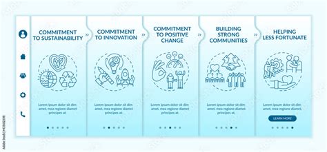 Organizational Core Values Onboarding Vector Template Responsive Mobile Website With Icons Web