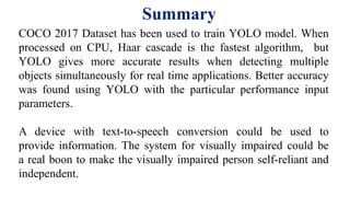 Auto Assistance System For Visually Impaired Person PPT