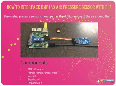 interface bmp180 air pressure sensor with raspberry pi 4 the