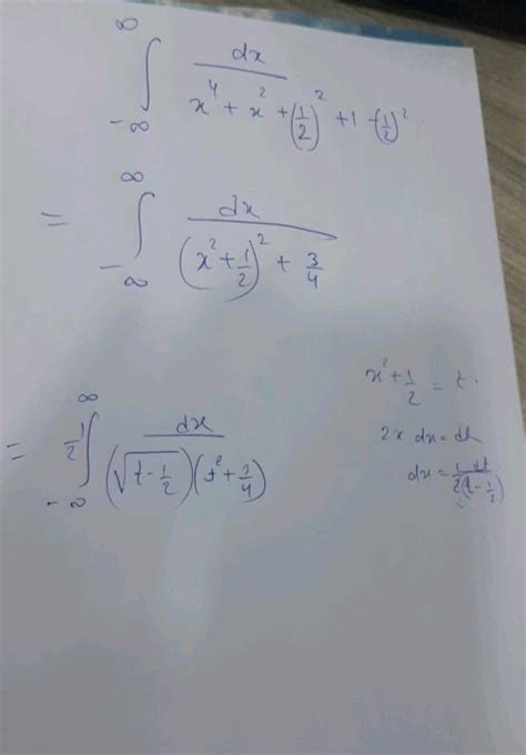 calculate int { infty } { infty } frac { d x } { x { 4