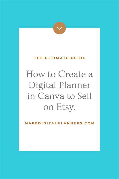 How To Create A Digital Planner Cover Page In Canva