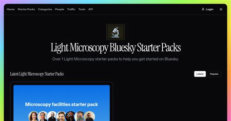 Light Microscopy Bluesky Starter Packs [1 Lists Dec 2024]