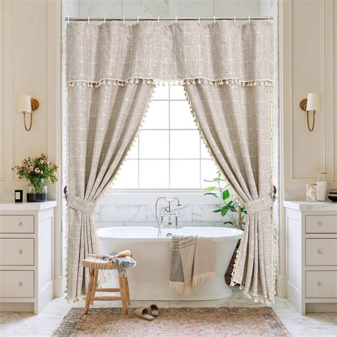 Elegant Shower Curtains With Valance