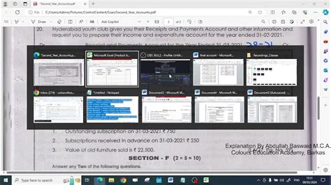 Ts Intermediate Cec Second Year Income And Expenditure Solution By Abdullah Baswaid Youtube