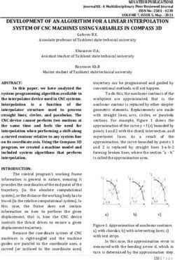 DEVELOPMENT OF AN ALGORITHM FOR A LINEAR INTERPOLATION SYSTEM OF CNC MACHINES USING VARIABLES IN