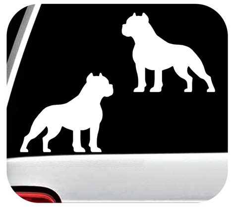Pitbull Pit Bull Decal Sticker Set For Car Window Tumbler Laptop Etsy