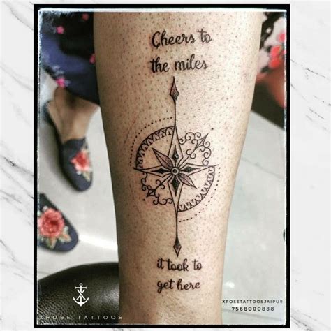 Compass With A Quote Tattoo Tattoo Maker Tattoo Prices Tattoos