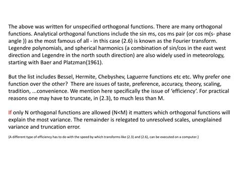 Ppt Chapter 2 Background On Orthogonal Functions And Covariance Powerpoint Presentation Id