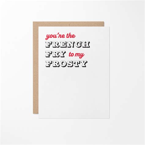 Wendys Frosty Greeting Card Valentine Card Valentines Day Valentines Day Card