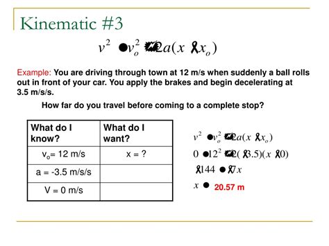PPT Exploring Kinematics Equations For Describing Object Motion PowerPoint Presentation ID