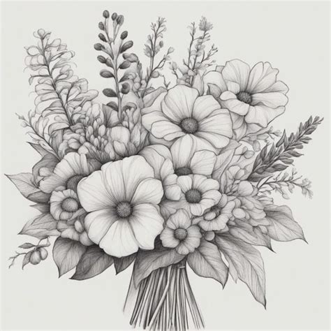 How To Draw A Bouquet Of Flowers Blossoming Beauty A Step By Step