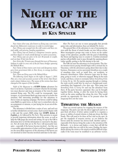 3 23 Adventure Night Of The Megacarp Monster Hunters Pdf