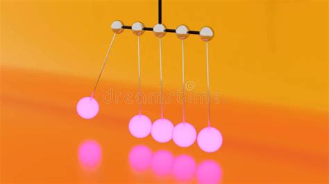 Animation With Glowing Newton Balls Design 3d Newton S Pendulum To