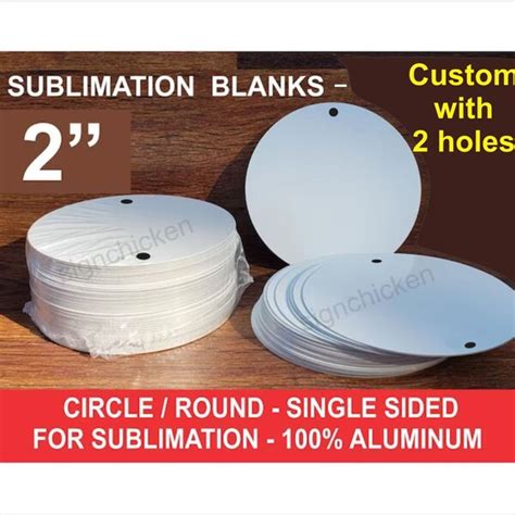 Sublimation Circle Blanks 2 Hole Etsy