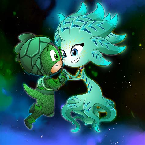 Gekko X Octobella Together In Space Pj Masks By Gekkobella On Deviantart